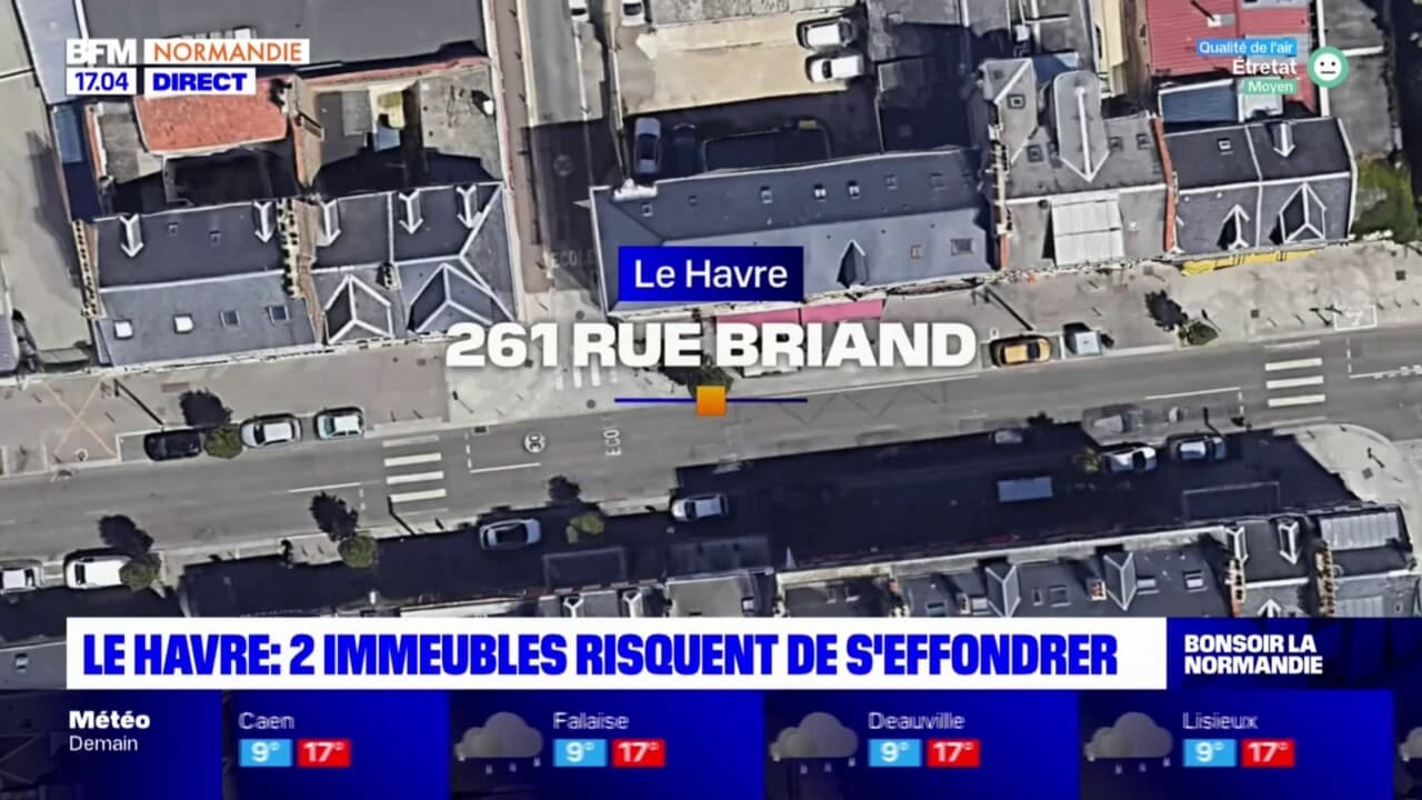 Le Havre: deux immeubles risquent de s'effondrer, 24 personnes évacuées Le Havre: deux immeubles risquent de s'effondrer, 24 personnes évacuées