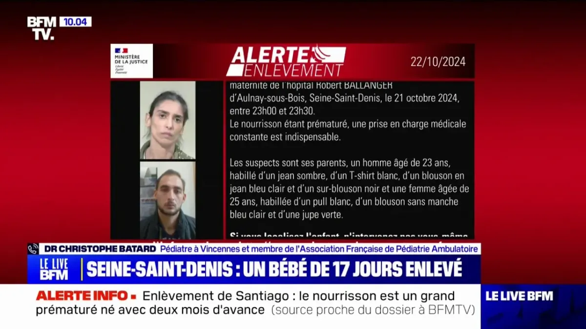 Christophe Batard (pédiatre à Vincennes), sur l'enlèvement de Santiago ...