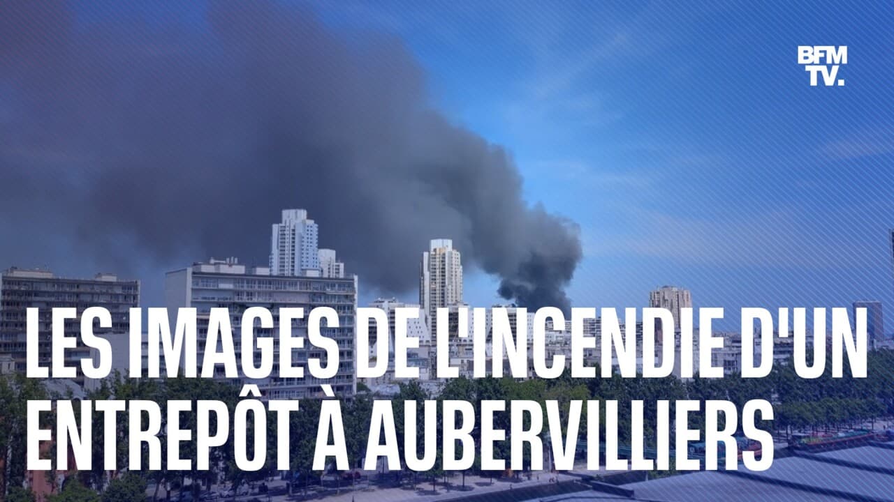 Les images de l’incendie de l’entrepôt Valège à Aubervilliers