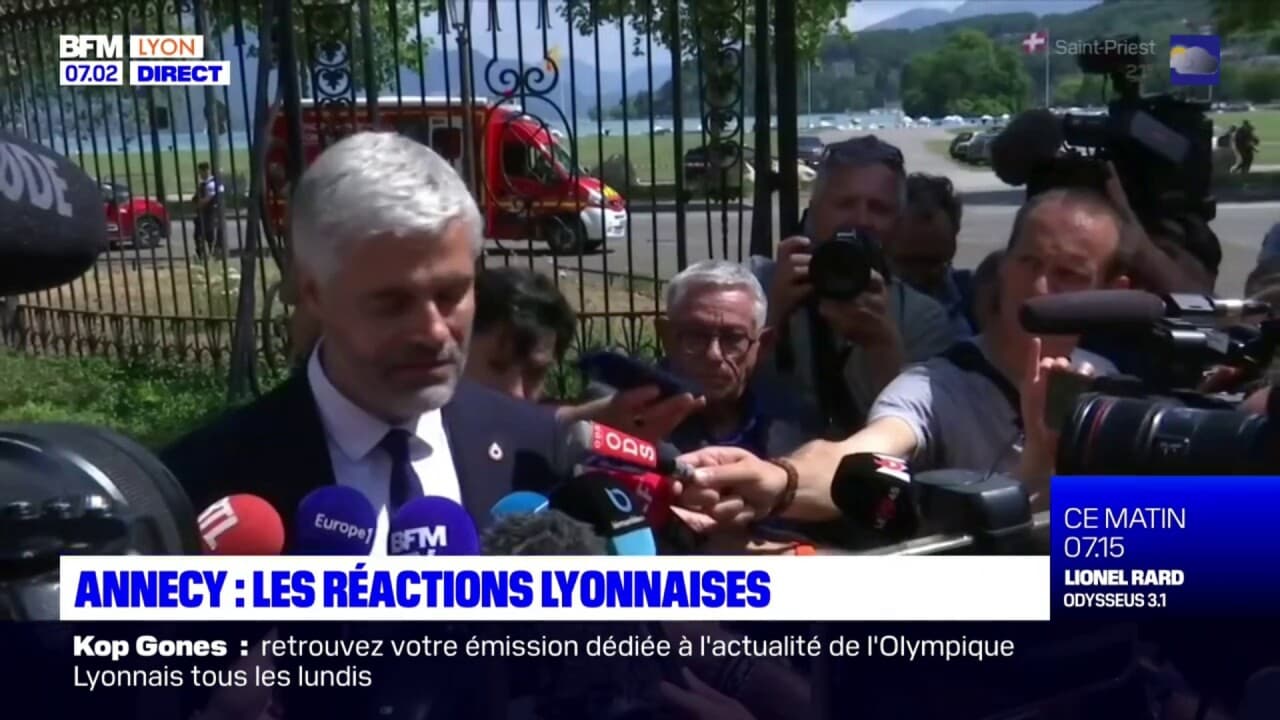 Les réactions dans la région lyonnaise après l'attaque au couteau à Annecy Les réactions dans la région lyonnaise après l'attaque au couteau à Annecy