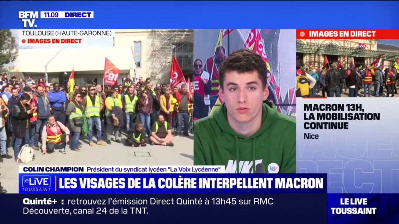 Colin Champion (La Voix Lycéenne): "Si Emmanuel Macron n'annonce pas ...
