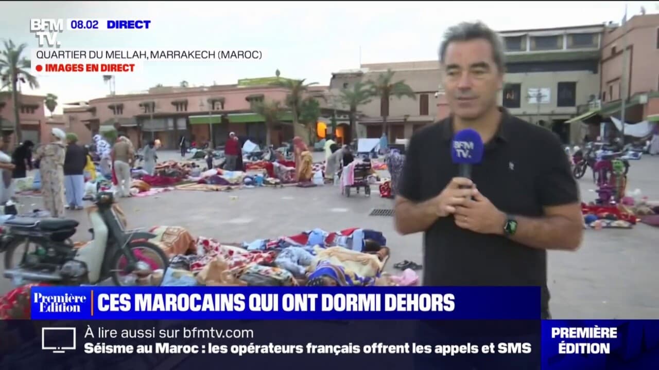 Séisme au Maroc: ces habitants de Marrakech se réveillent après avoir ...