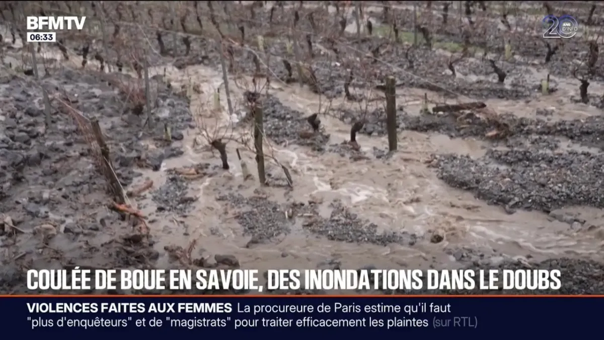 Coulée de boue, inondations, chutes de neige... L'est de la France ...