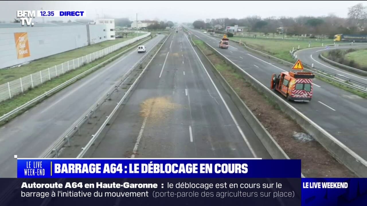 Colère des agriculteurs: le déblocage de l'A64 en Haute-Garonne est terminé, l'autoroute va ...