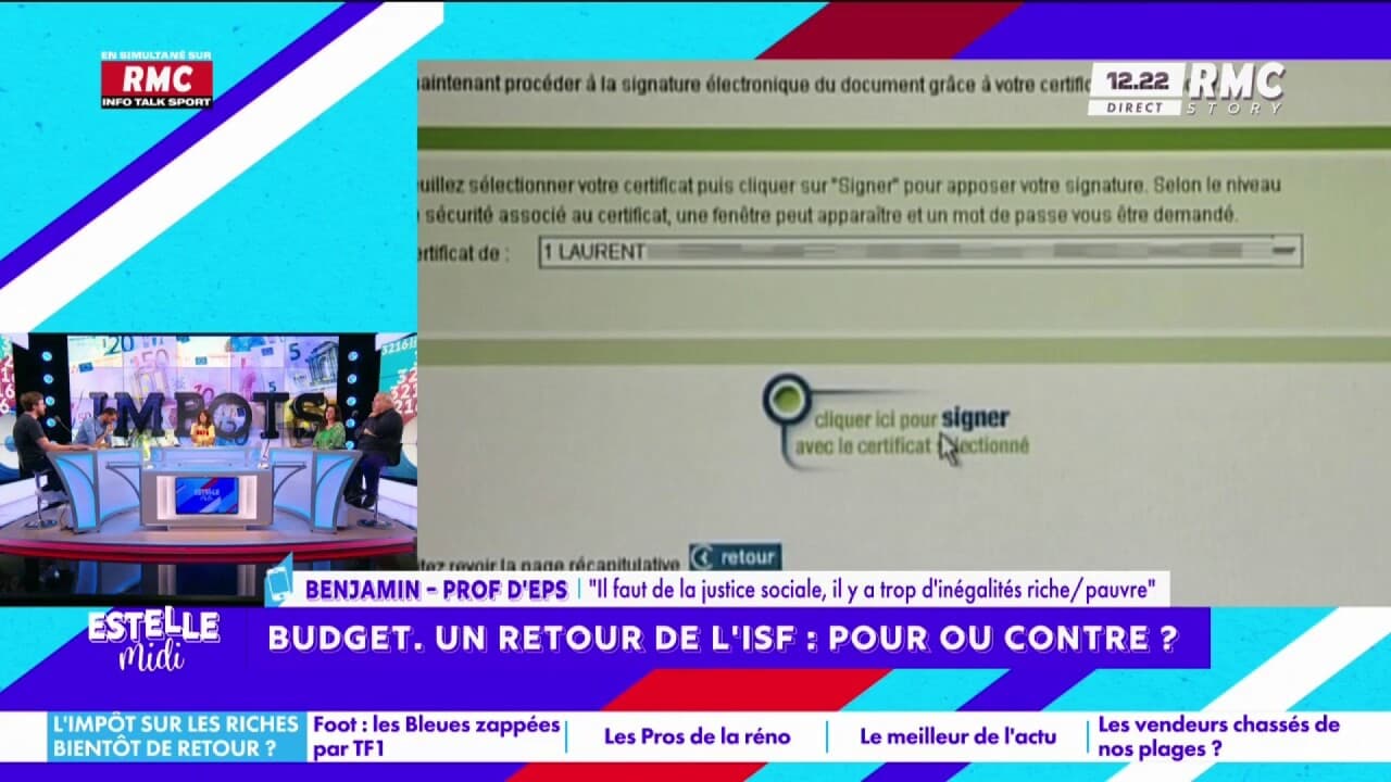 Impôt sur la fortune : "Je pense que ça permettrait de gommer les ...