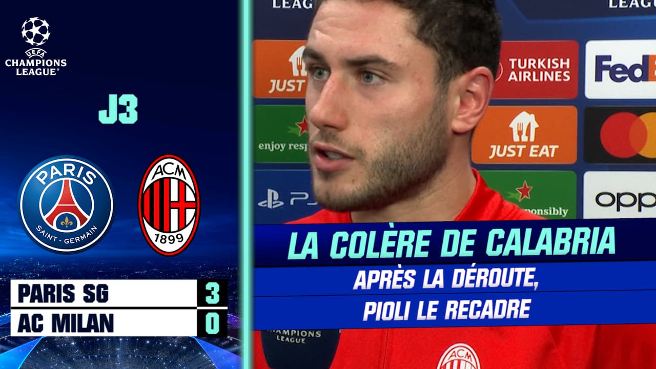PSG 3-0 AC Milan : Calabria tance ses coéquipiers, Pioli le recadre