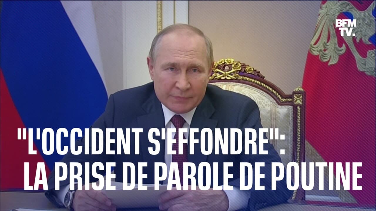 "L'hégémonie de l'Occident s'effondre": la prise de parole de Poutine ...