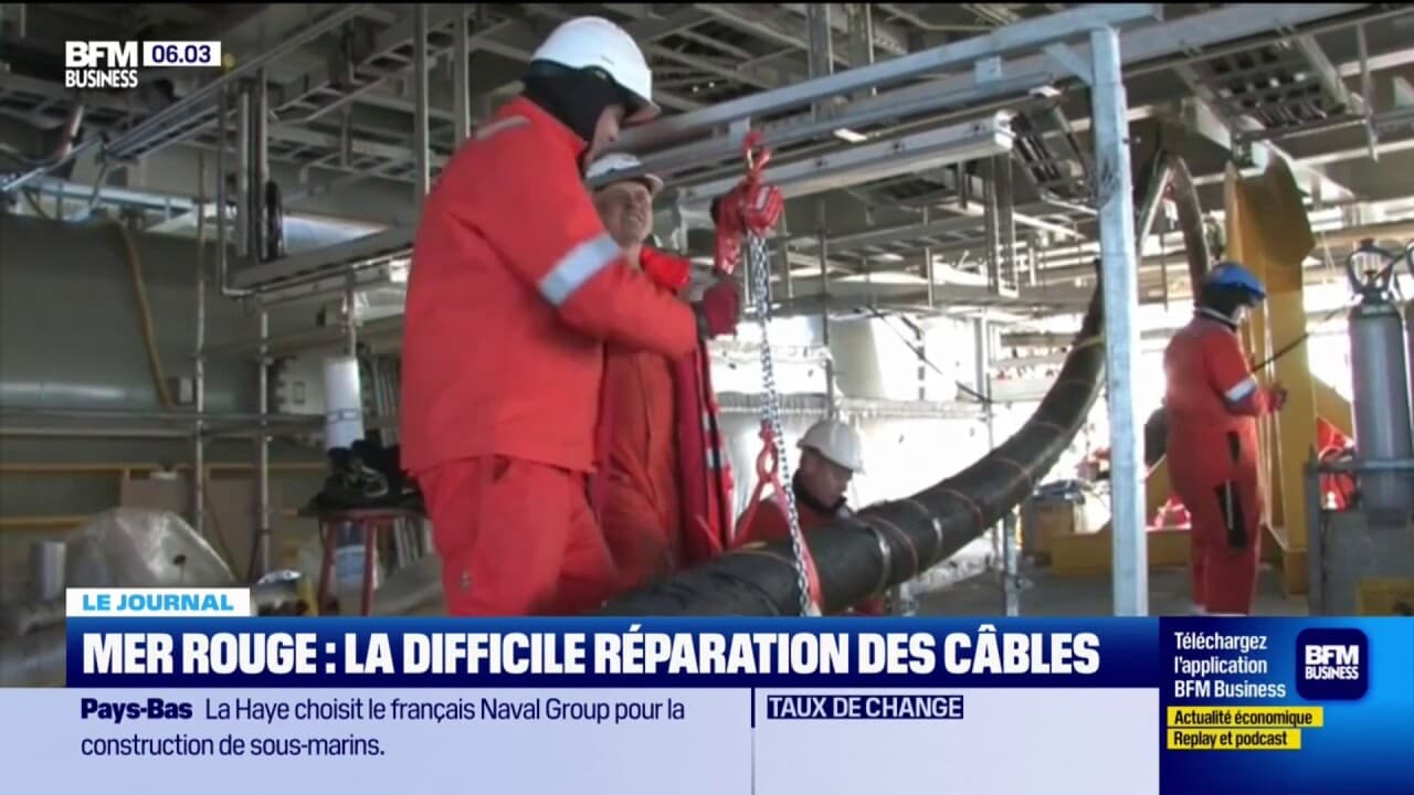 Mer Rouge: la difficile réparation des câbles