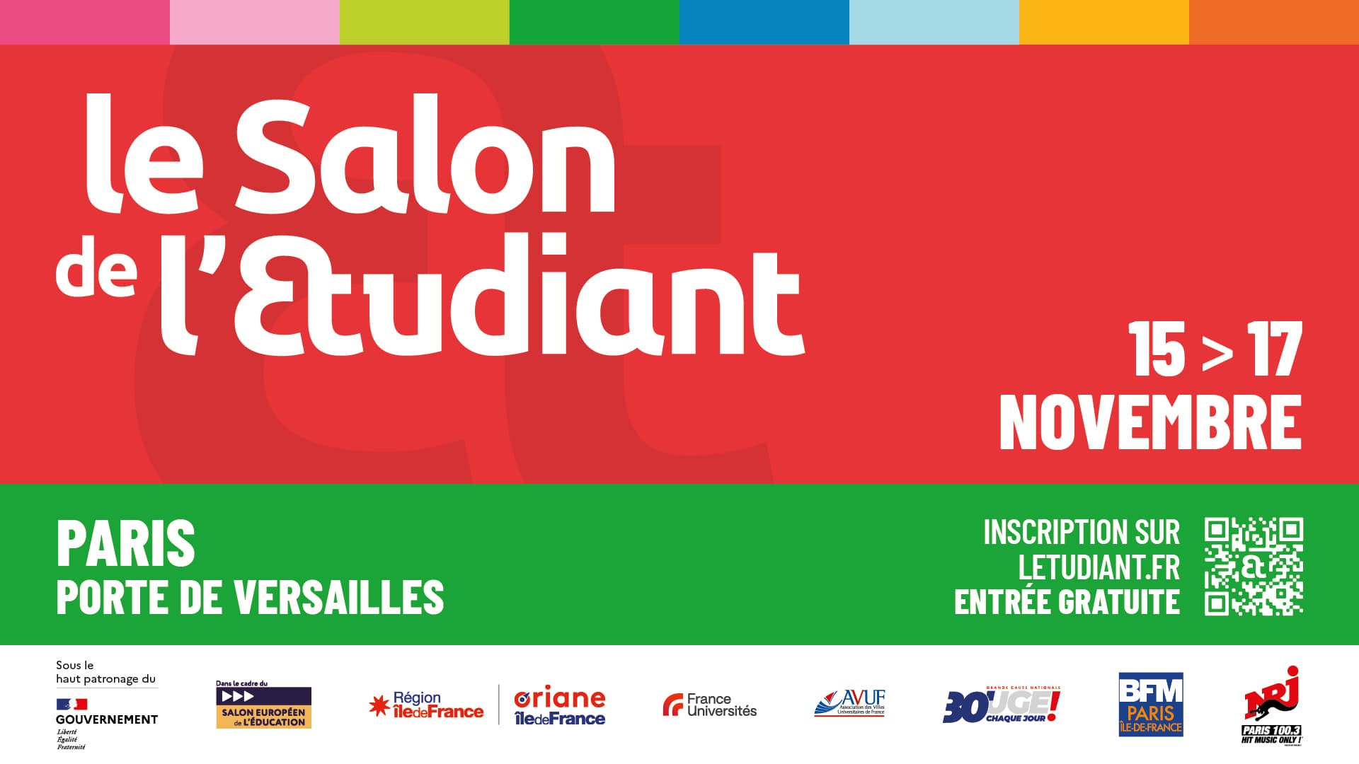 Le Salon de l'Etudiant dans le Cadre du Salon Européen de l'Education en partenariat avec BFM ...