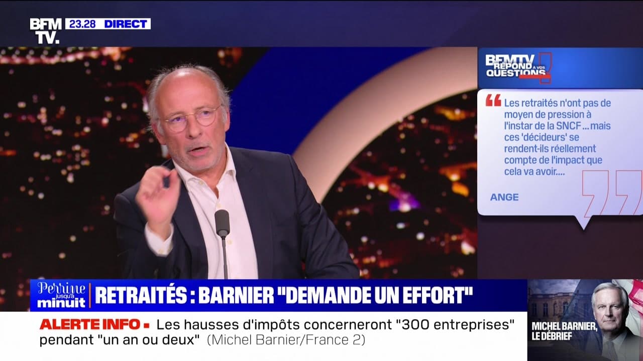 Retraités : Barnier "demande un effort" - 03/10