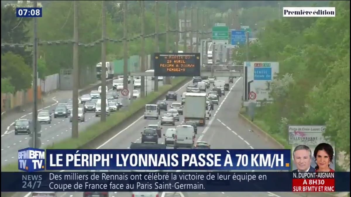 Pourquoi le périph de Lyon passe à 70km/h ce lundi