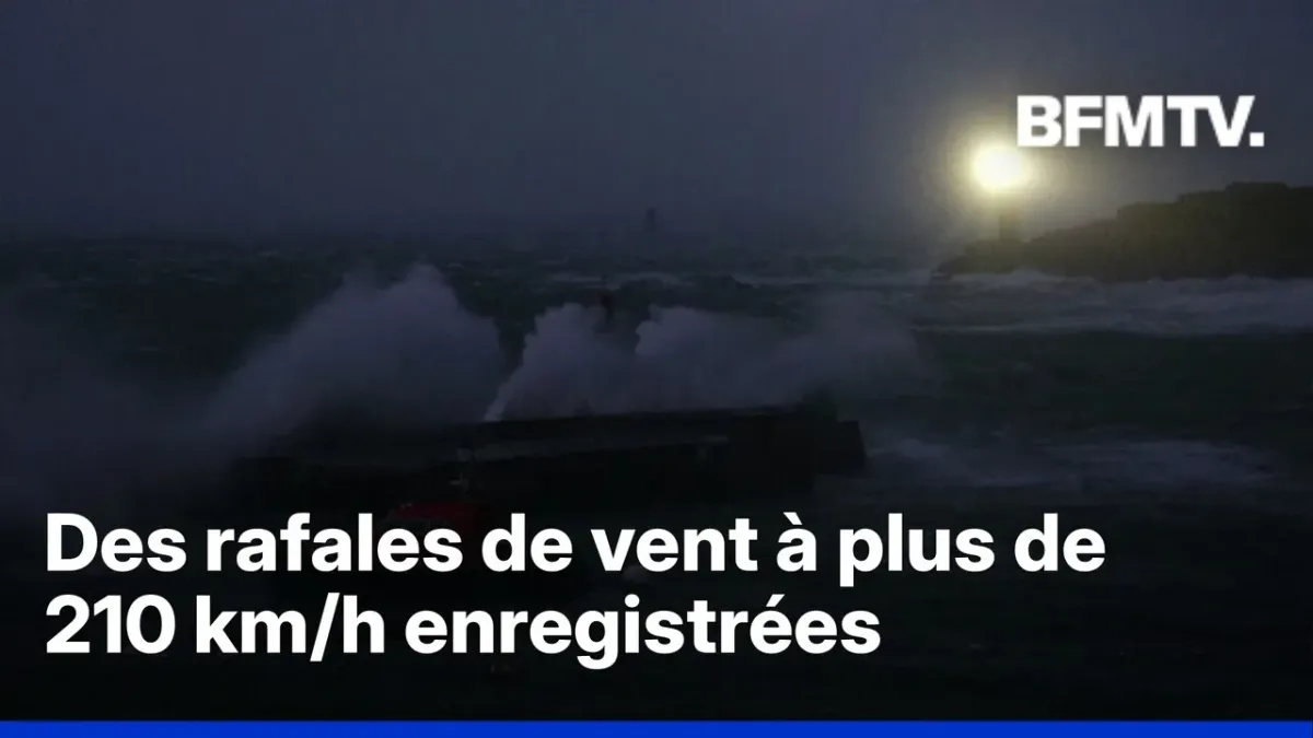 Vents violents, vagues déferlantes... Les premières images de la ...