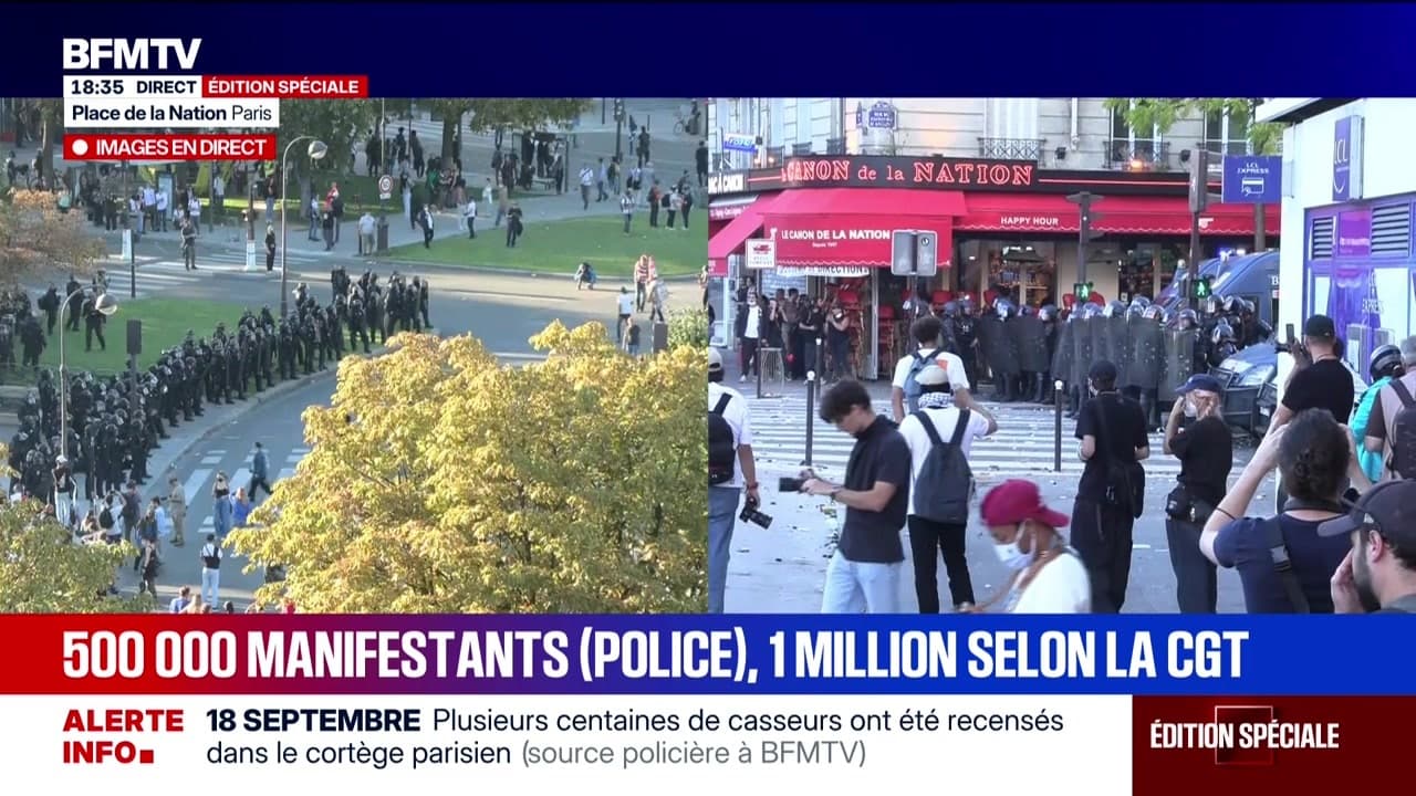 Édition spéciale - Grève : 500 000 manifestants (Police), un million selon la CGT - 18/09