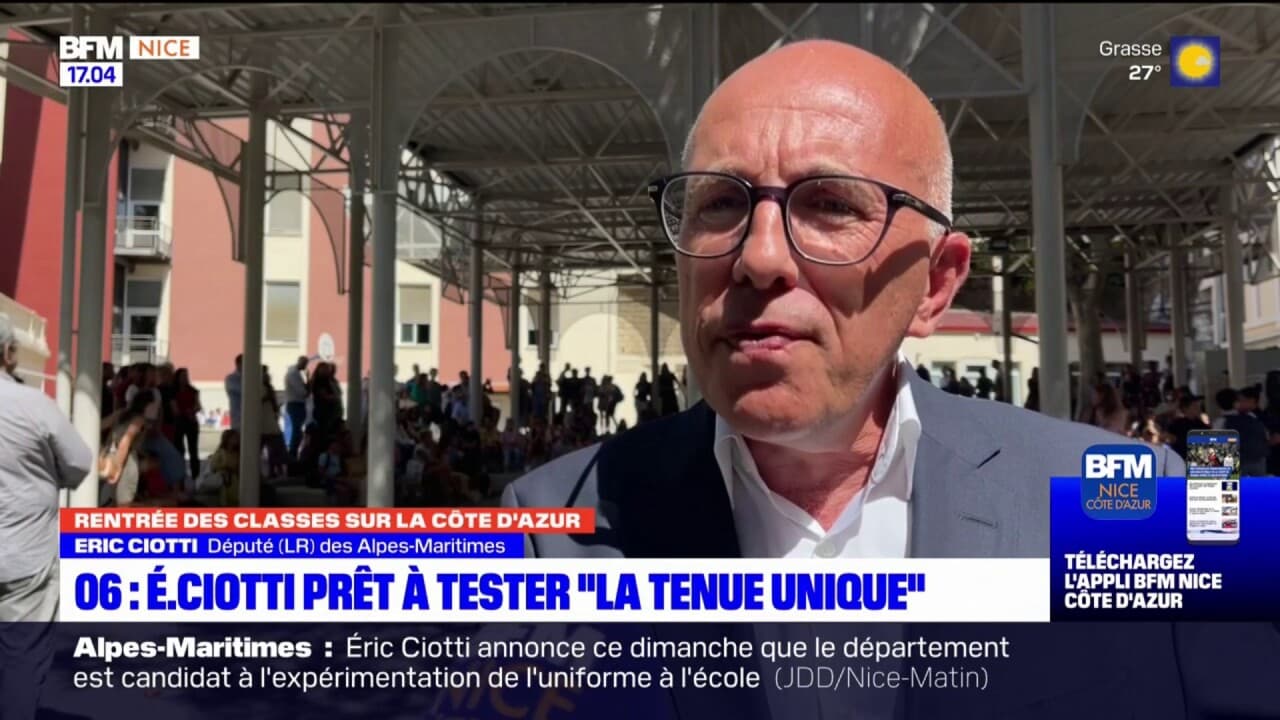 Éric Ciotti veut expérimenter le port de Éric Ciotti veut expérimenter le port de