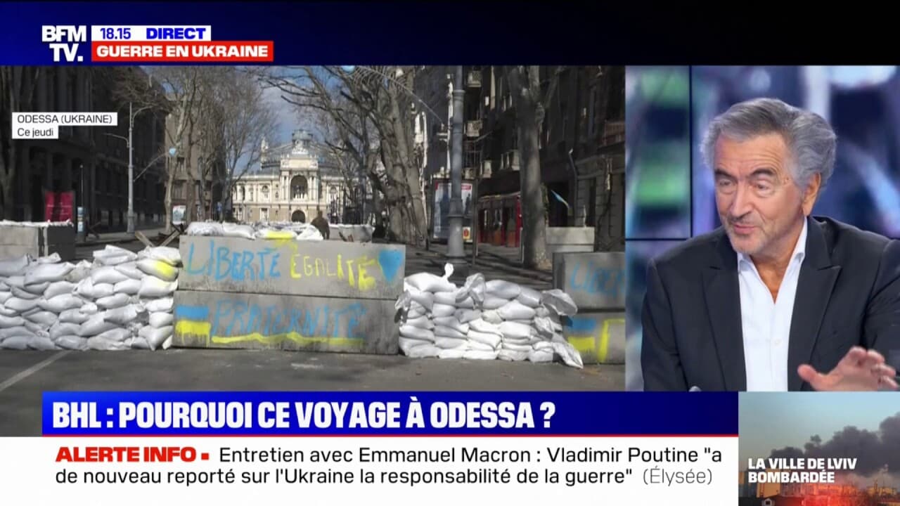 Bernard-Henri Lévy sur son voyage à Odessa: "J'ai tagué sur une ...
