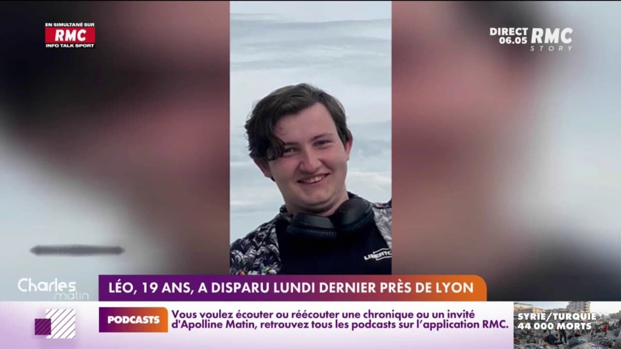 Léo, 19 ans, a disparu lundi dernier près de Lyon