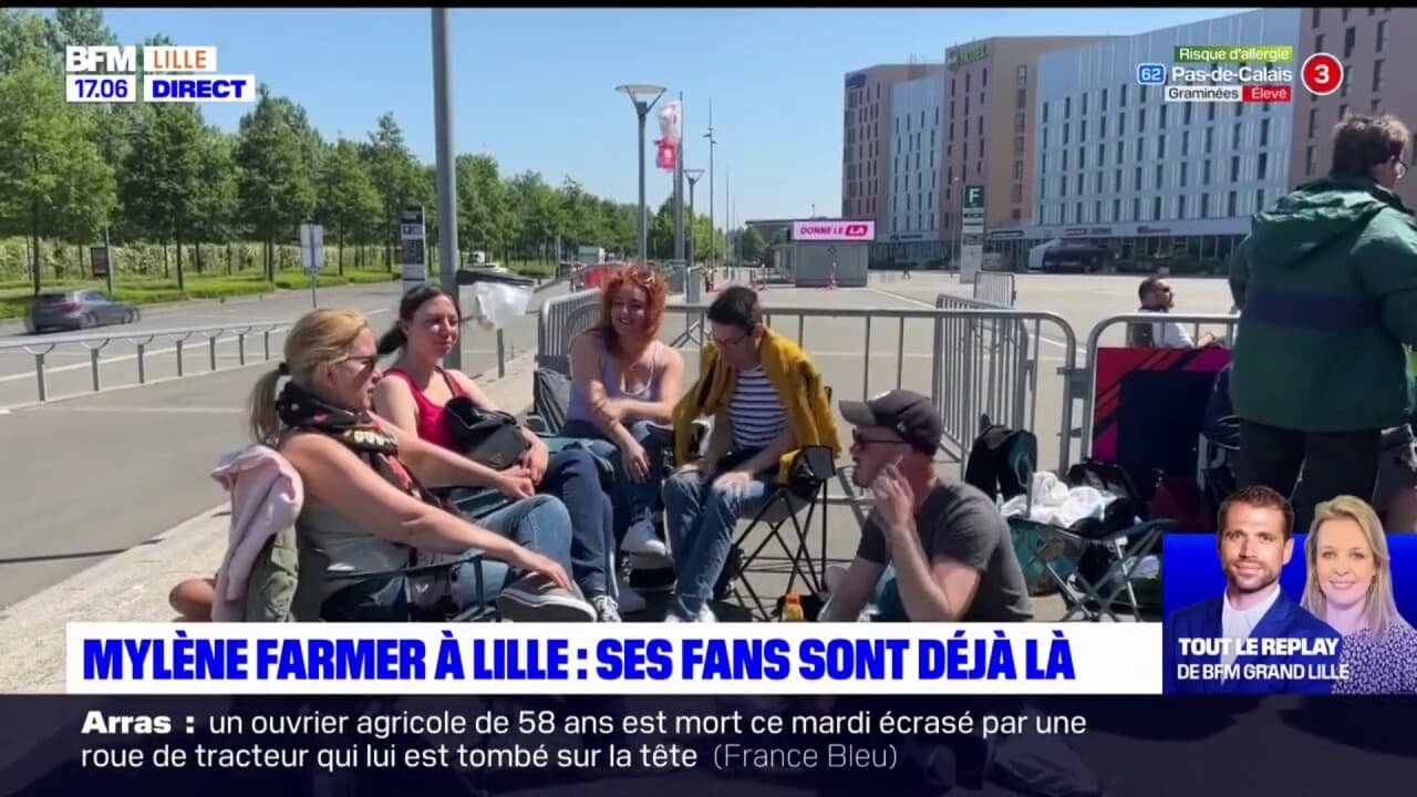 Mylène Farmer près de Lille: ses fans sont déjà en train de l'attendre Mylène Farmer près de Lille: ses fans sont déjà en train de l'attendre