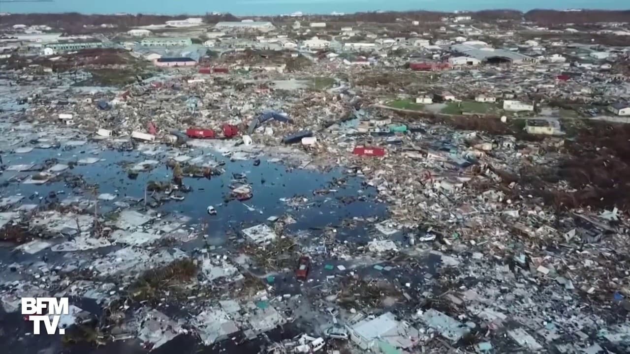 De nouvelles images aériennes montrent les ravages de l'ouragan Dorian au nord des Bahamas