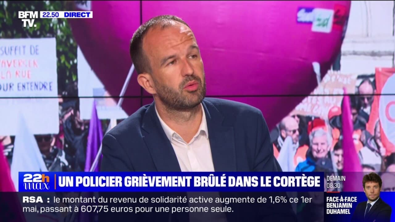 Absence de condamnation des violences contre les policiers: Manuel Bompard dénonce des ...