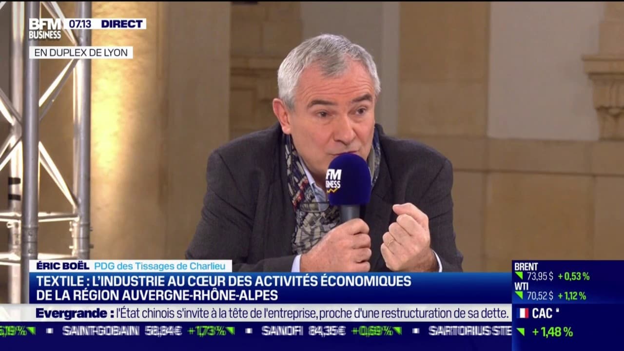 Éric Boël (PDG des Tissages de Charlieu): "On est capable de produire ...