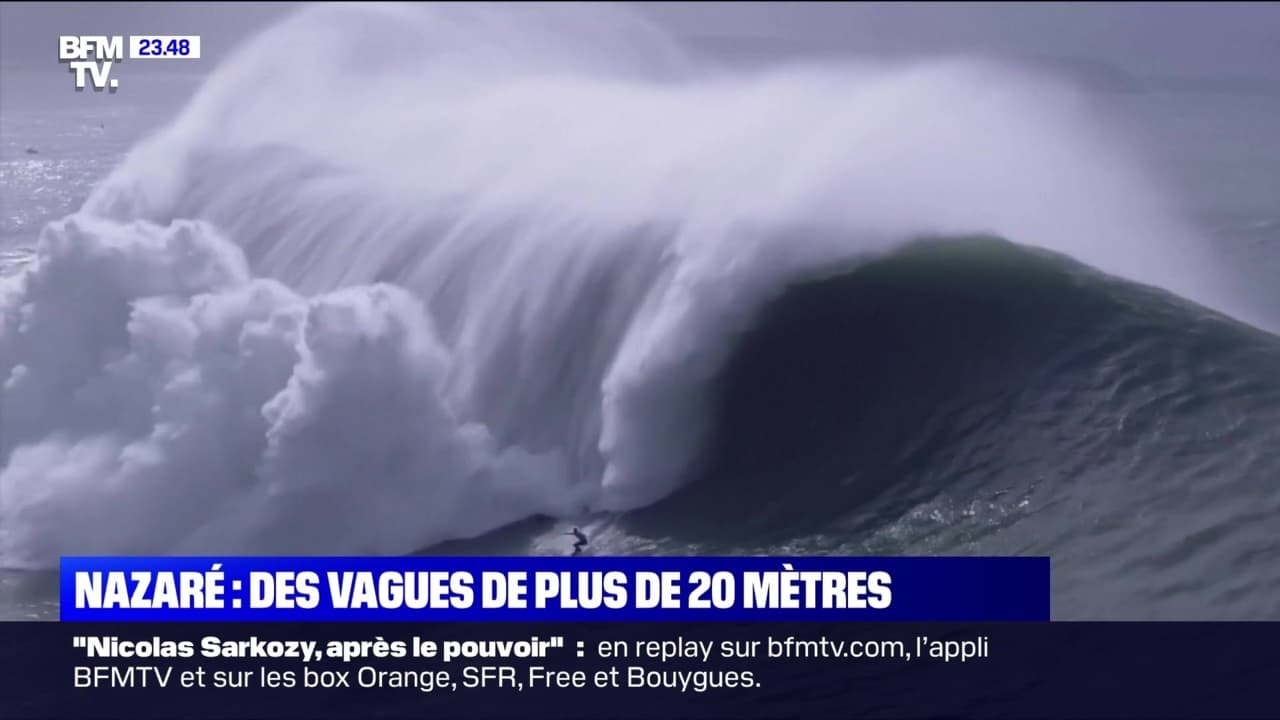 Portugal: des vagues de plus de 20 mètres à Nazaré - 12/02