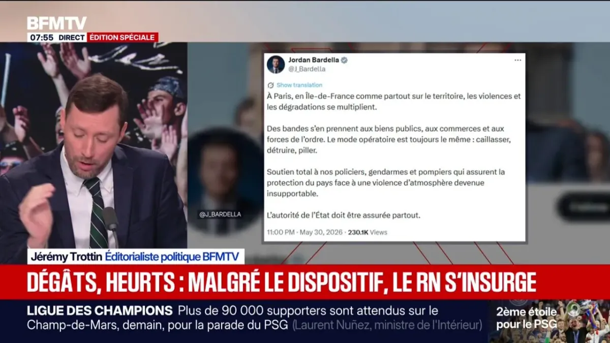 Débordements en marge de la victoire du PSG: malgré le dispositif ...