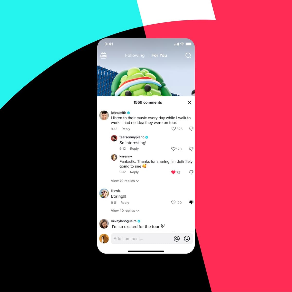 TikTok généralise le bouton "Je n'aime pas" dans les commentaires