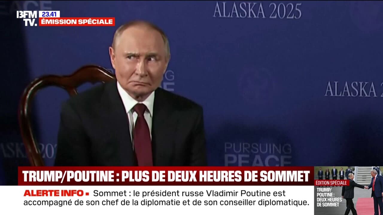 Sommet en Alaska: la réaction de Vladimir Poutine aux questions des ...