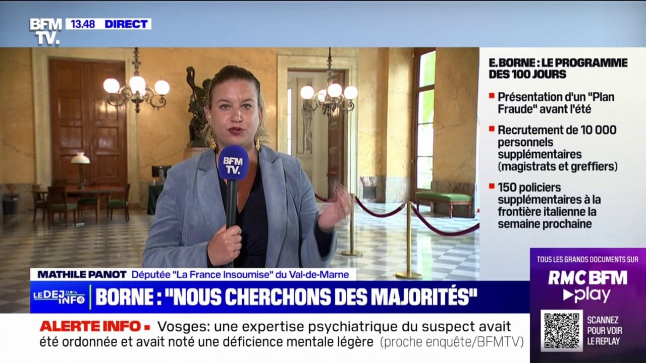 Mathilde Panot (LFI): "On a bien compris qu'Élisabeth Borne cherchait à élargir sa majorité vers ...