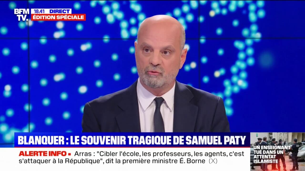 Jean-Michel Blanquer (ancien ministre de l'Éducation nationale): "L'incapacité à condamner le ...