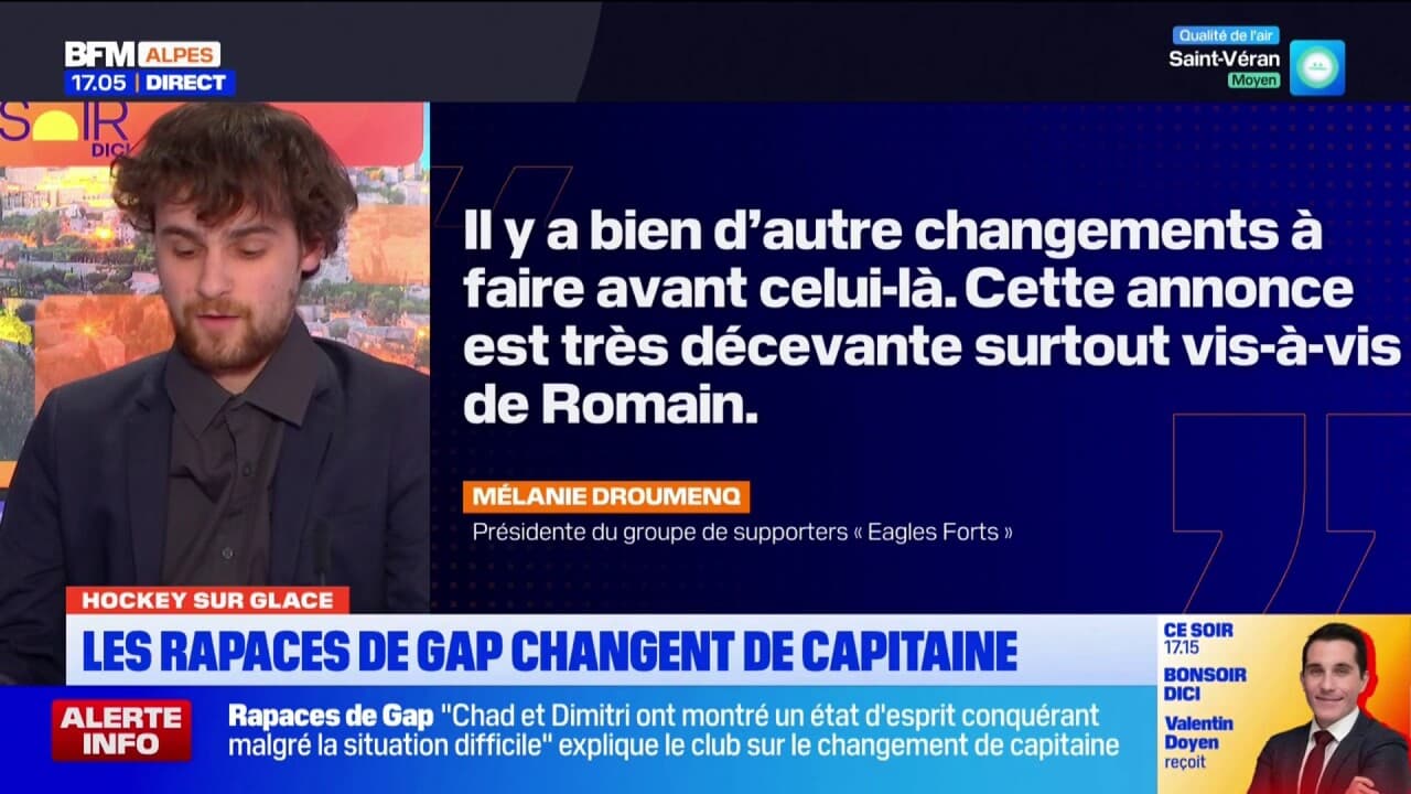 Ligue Magnus: les Rapaces de Gap changent de capitaine