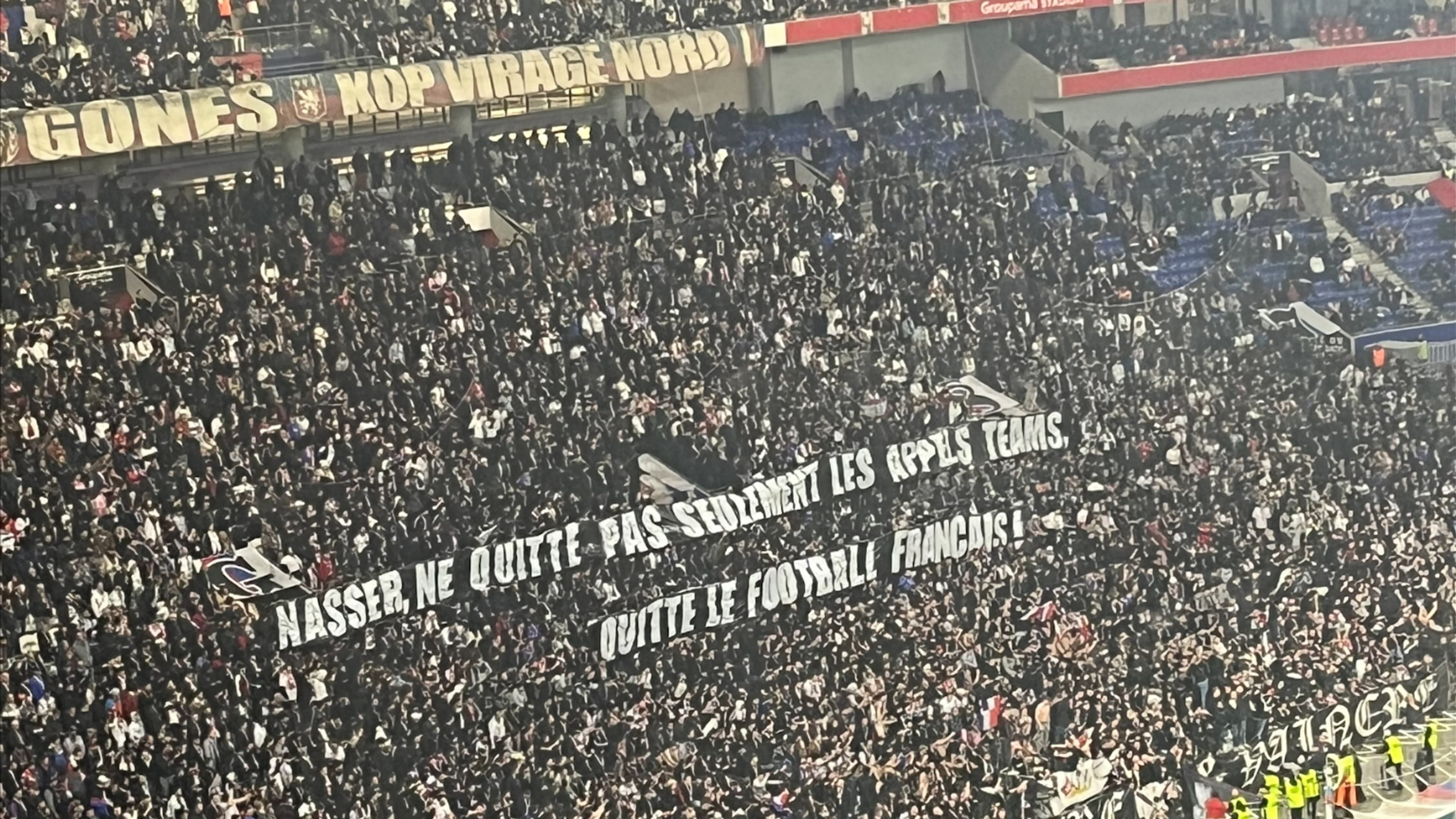 OL-PSG: "Nasser, quitte le football français", les banderoles contre Al ...