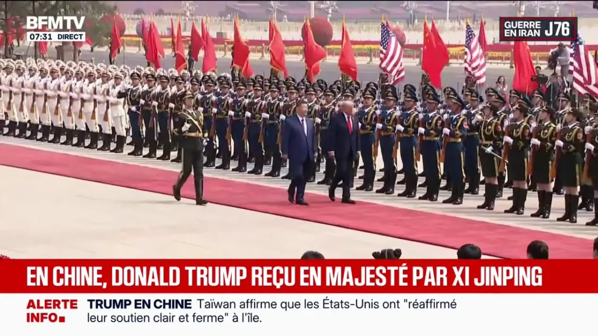 Donald Trump reçu en grand pompe à Pékin par Xi Jinping