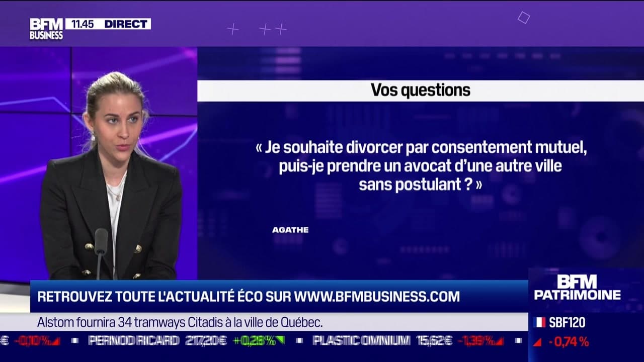 Les questions : Je souhaite divorcer par consentement mutuel, puis-je prendre un avocat d'une ...