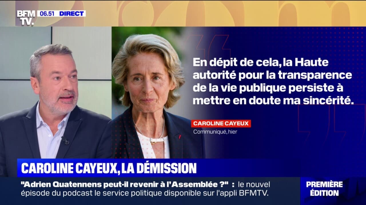 ÉDITO - La démission de Caroline Cayeux "arrangeait tout le monde ...
