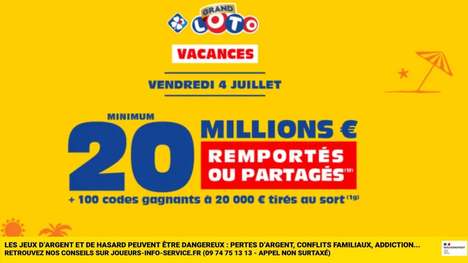 Grand Loto des vacances : ne ratez pas la cagnotte exceptionnelle de 20 ...