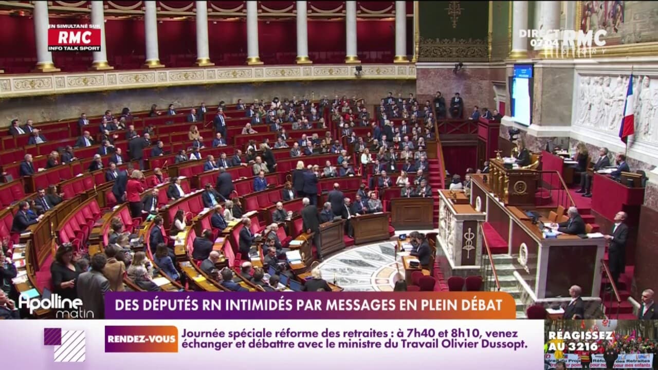 Des députés du RN intimidés par messages avant les débats à l'Assemblée ...