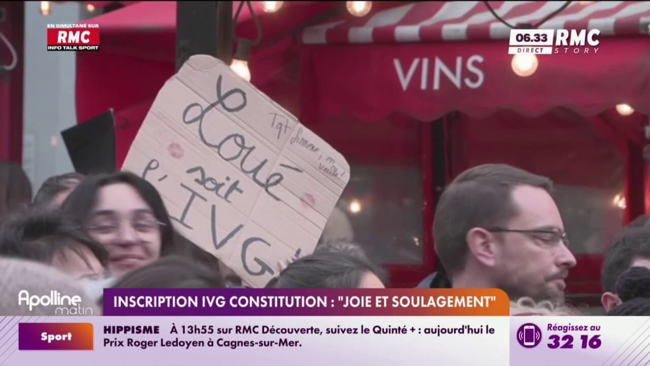 Inscription IVG Constitution : "Joie et soulagement"