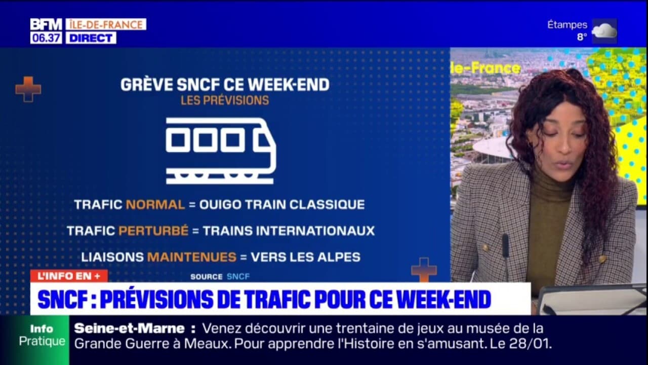 SNCF: les prévisions de trafic pour ce weekend marqué par la grève