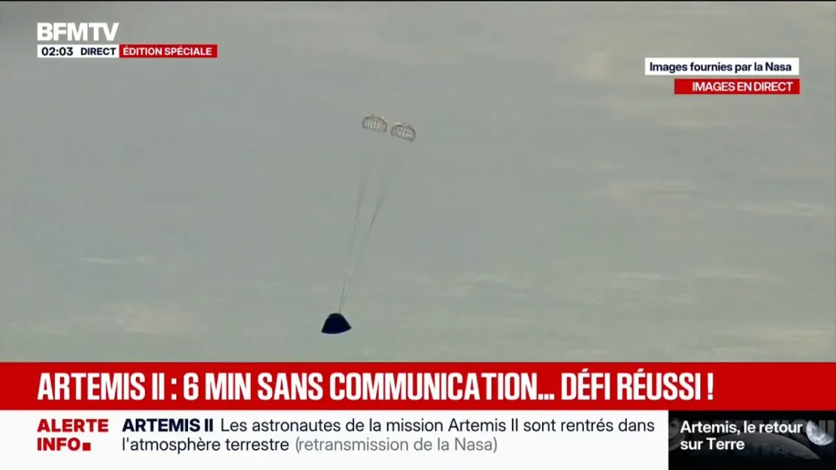 Retour d'Artémis II: la capsule Orion ouvre ses premiers parachutes ...