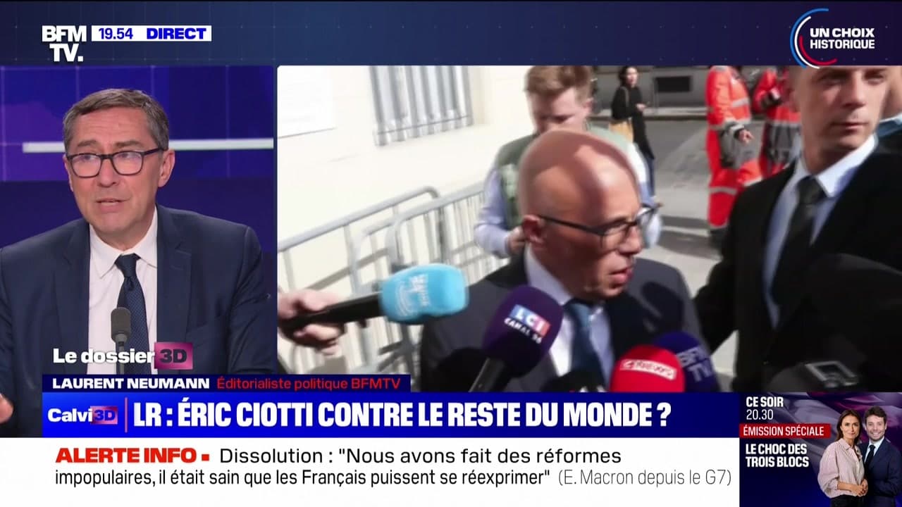 LR : Eric Ciotti contre le reste du monde ? - 13/06
