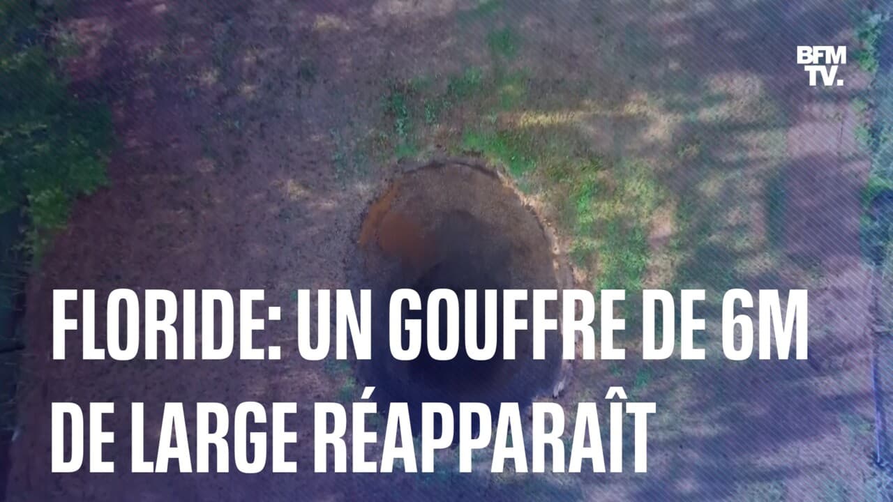 En Floride, un gouffre de 6 mètres réapparaît après avoir disparu ...