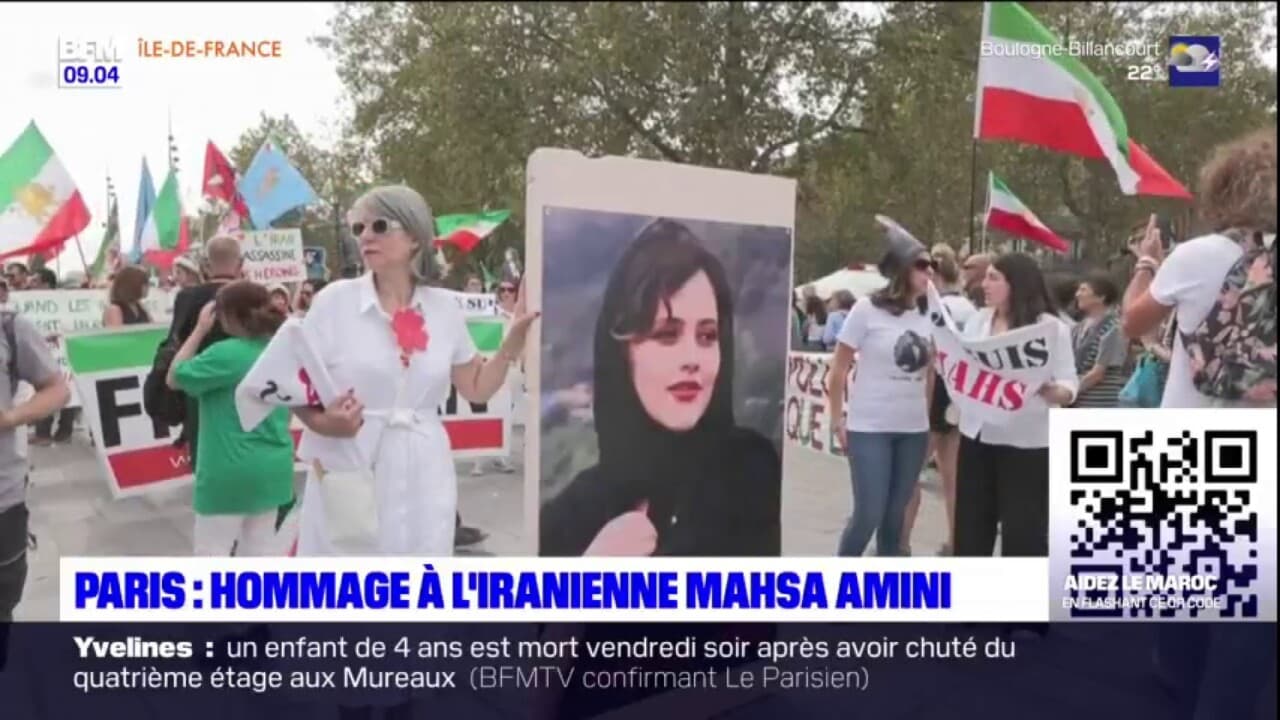 Paris: hommage à l'iranienne Masha Amini