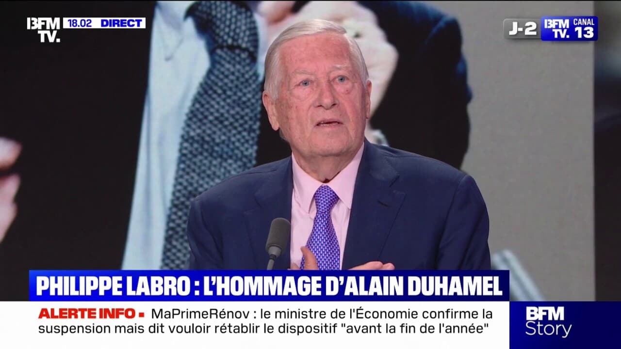 "Il était incroyable, il était doué en tout": l'hommage d'Alain Duhamel ...