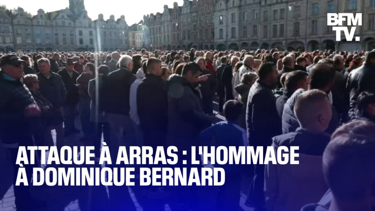 Attaque au couteau à Arras: le rassemblement en hommage à Dominique Bernard en intégralité