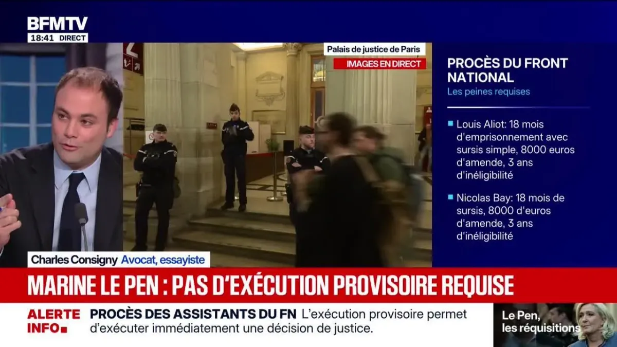 SIGNÉ CONSIGNY - Pas d'exécution provisoire requise contre Marine Le ...