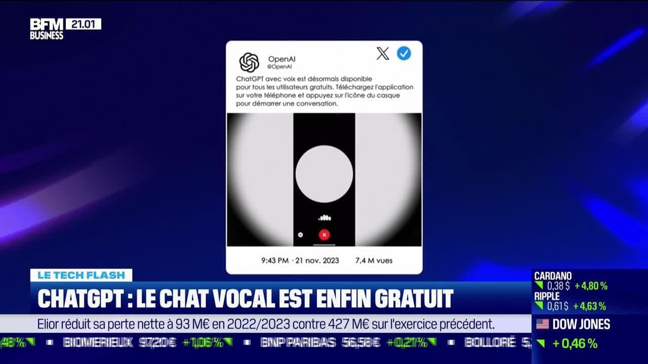Le Tech Flash : ChatGPT, le chat vocal est enfin gratuit, par Léa ...