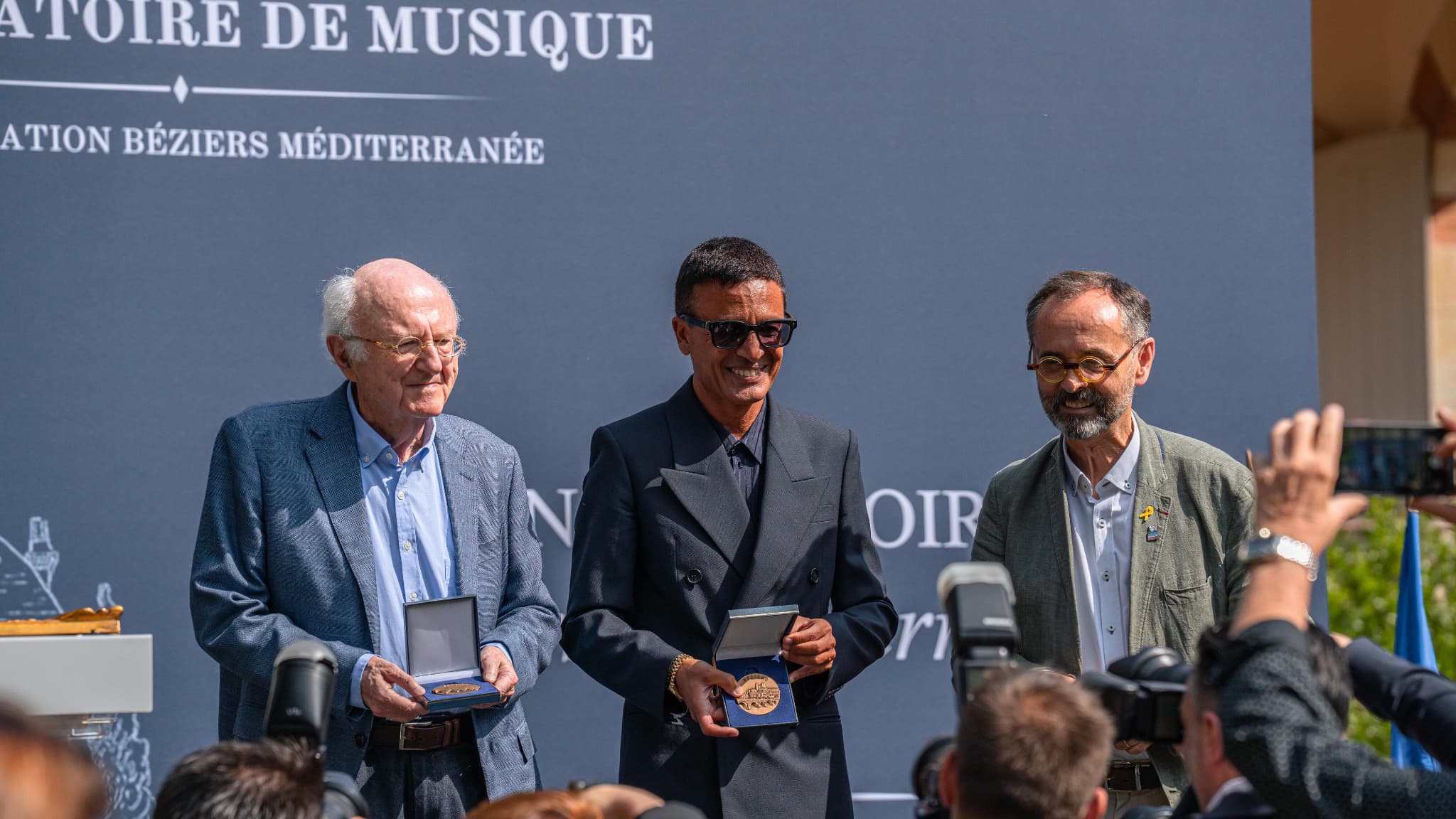 Omar Harfouch décoré Compositeur Honoris Causa, Vladimir Cosma honoré