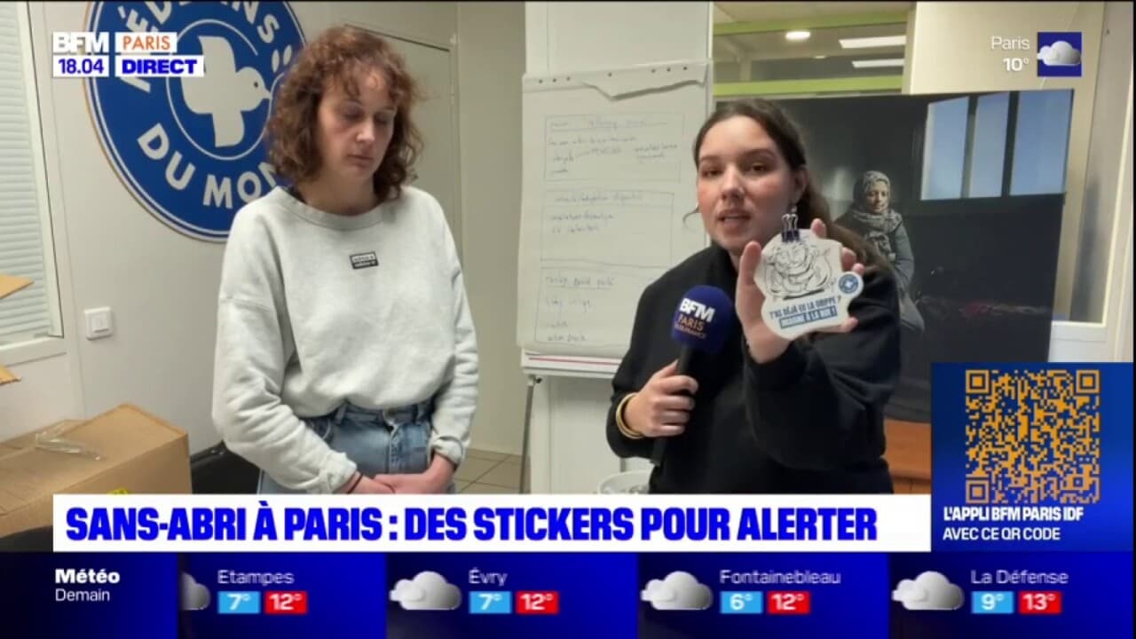 Paris: une opération de collage pour alerter sur la santé des personnes sans-abri