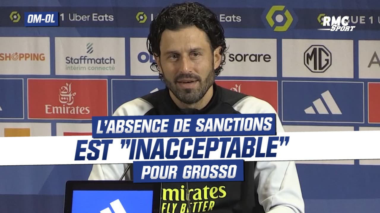 OM-OL : L'absence de sanction est "inacceptable" pour Grosso